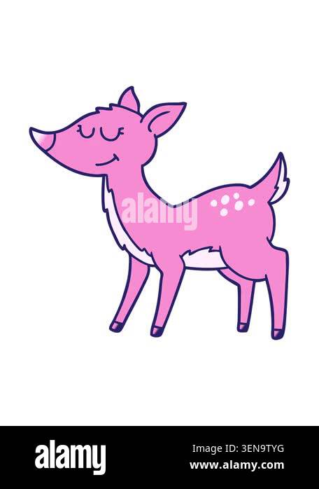 shine light effect animation of drawing of a deer Stock Video Footage ...