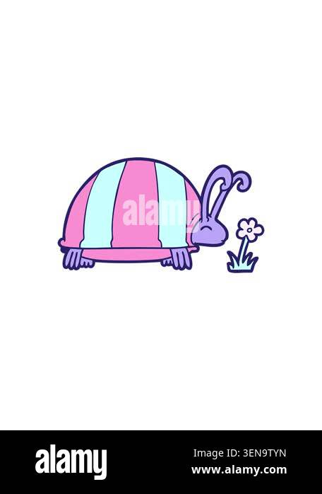 starburst effect animation of cartoon bug and flower Stock Video ...