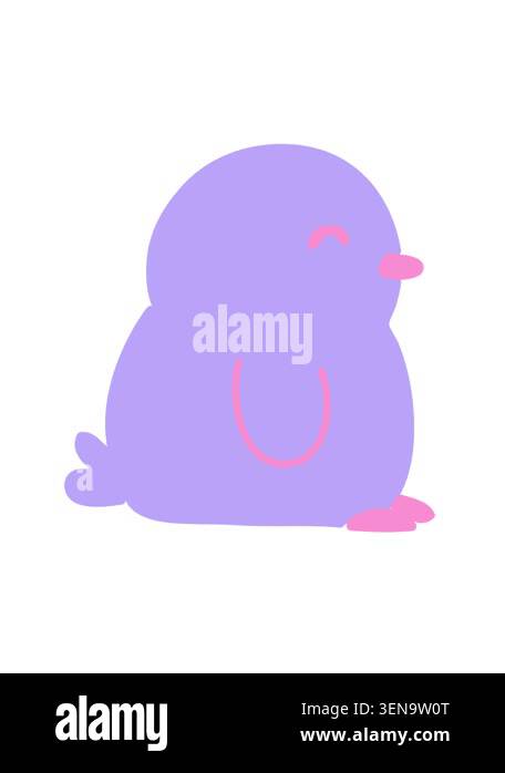 vibrating motion animation of a cute penguin Stock Video Footage - Alamy