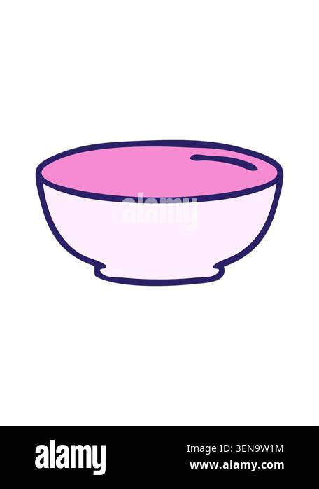 shaking motion animation of hand drawn quirky cartoon bowl Stock Video ...