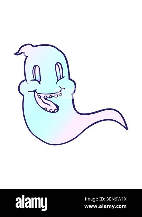 shine light effect animation of halloween spooky ghost Stock Video ...