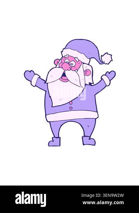 vibrating motion animation of santa claus cartoon Stock Video Footage ...
