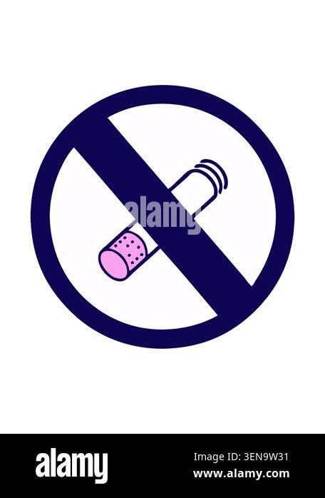 neon light effect animation of no smoking allowed sign Stock Video ...
