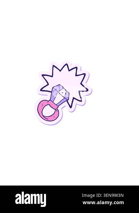 horizontally vibrating animation of sticker of a cartoon huge ...
