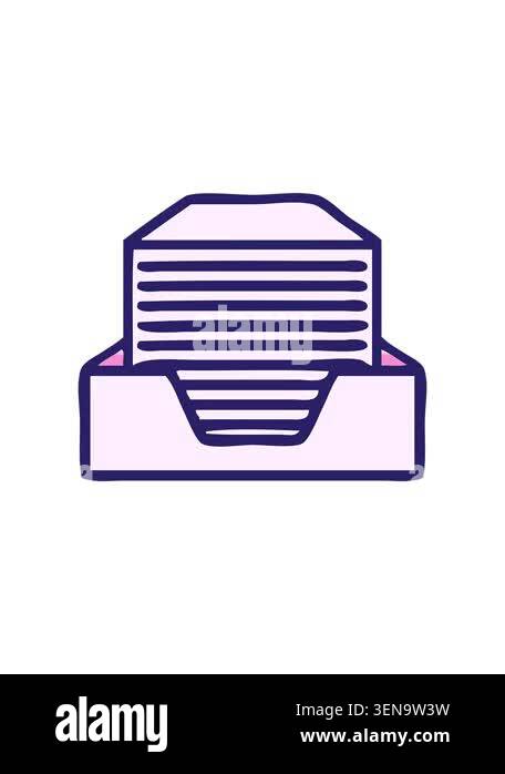 attention grabbing animation of gradient shaded cartoon of a stacked ...