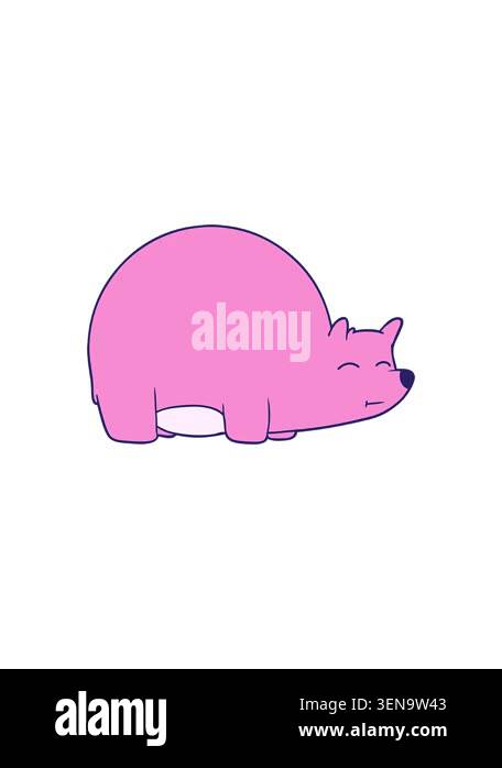 radioactive glowing animation of cartoon bear illustration design Stock ...