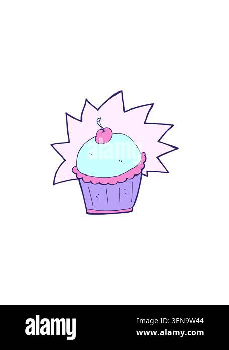 sales flash animation of cup cake drawing Stock Video Footage - Alamy