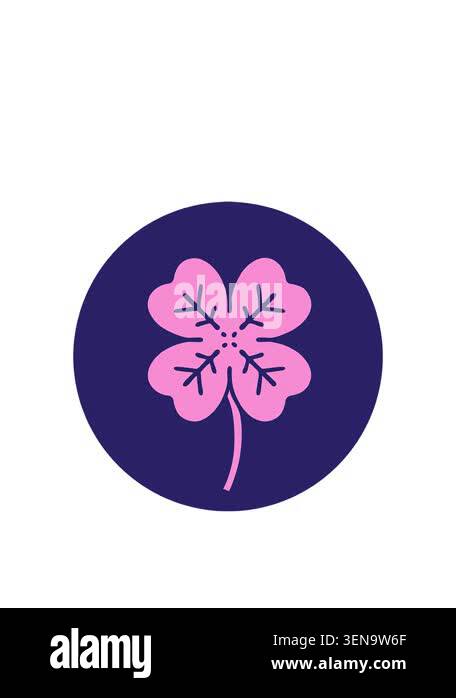 rise and float animation of a four leaf clover Stock Video Footage - Alamy