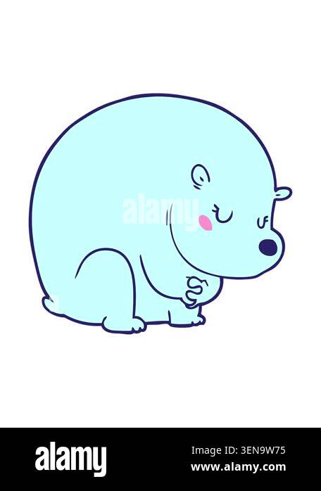 bobbing motion animation of cute cartoon polar bear Stock Video Footage ...