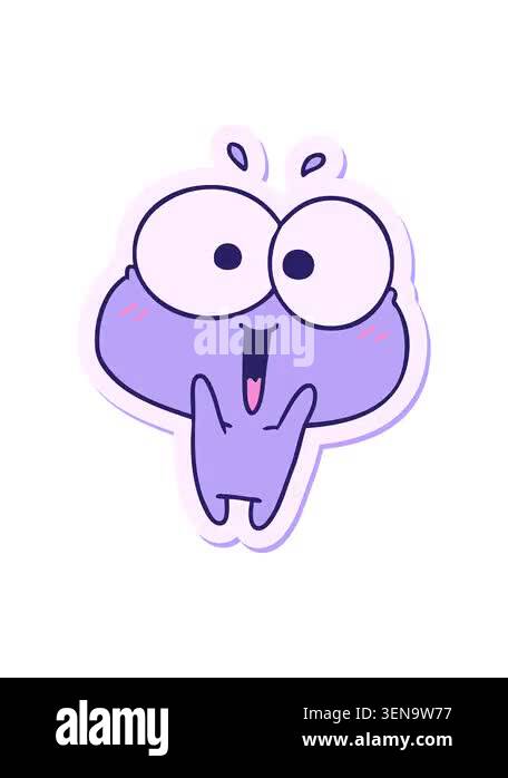 shivering motion animation of sticker cartoon illustration kawaii ...