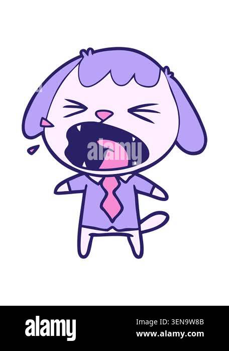 shine light effect animation of cute cartoon dog barking Stock Video ...