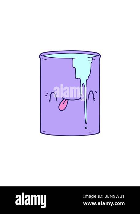 radioactive glowing animation of cartoon toxic waste Stock Video ...