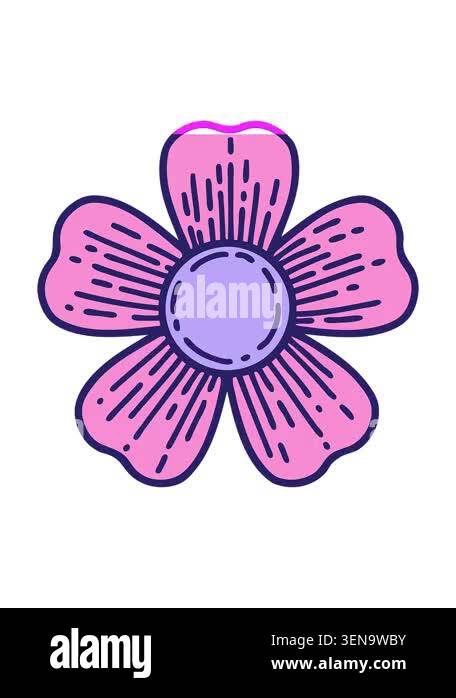 power up animation of image of a flower Stock Video Footage - Alamy