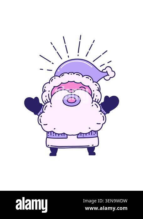 jiggle motion animation of traditional santa claus christmas cartoon ...