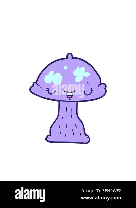 blinking radial lines animation of a cartoon toadstool design Stock ...