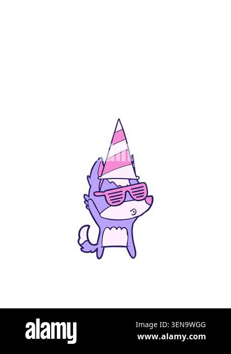 jumping motion animation of cartoon wolf whistling Stock Video Footage ...
