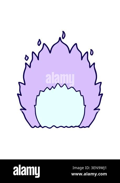 neon light effect animation of cartoon fire Stock Video Footage - Alamy