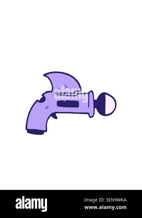 blinking radial lines animation of cartoon doodle ray gun Stock Video ...