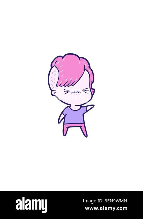 starburst effect animation of cartoon annoyed hipster girl Stock Video ...