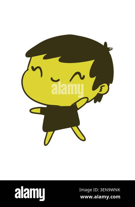 changing color animation of cartoon illustration of a kawaii girl Stock ...