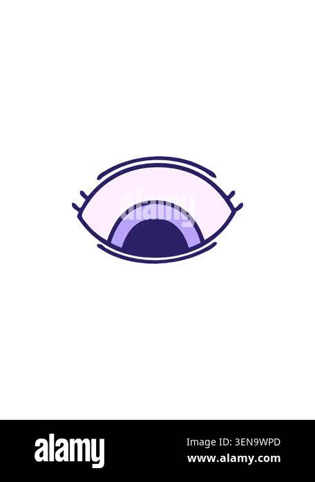 flashy sales animation of comic book style cartoon of a eye looking ...