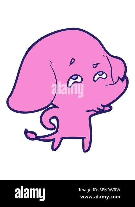 shaking motion animation of cartoon of an elephant remembering Stock ...