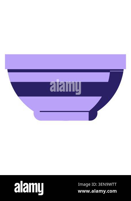 bobbing motion animation of Flat colour illustration of a bowl Stock ...
