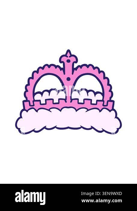 shine light effect animation of drawing of a crown Stock Video Footage ...