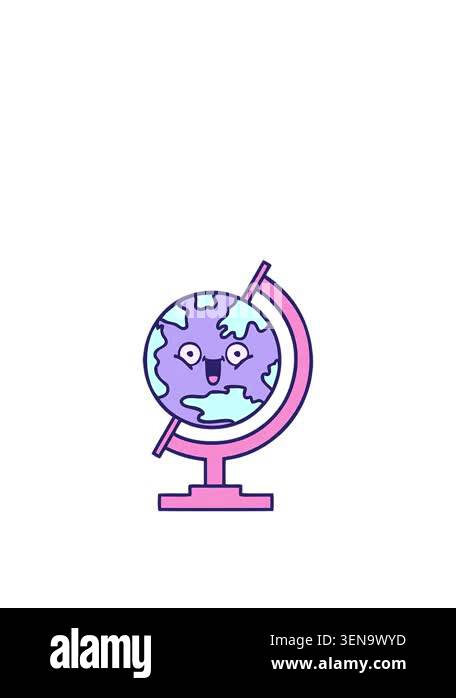 rise and float animation of globe of the world Stock Video Footage - Alamy