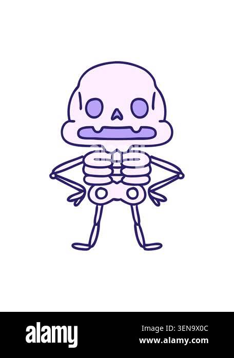 shine light effect animation of cartoon spooky skeleton of unparalleled ...