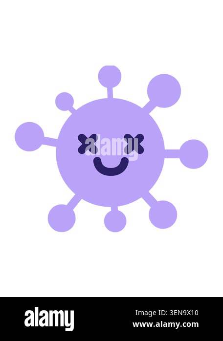 power up animation of happy cross virus Stock Video Footage - Alamy