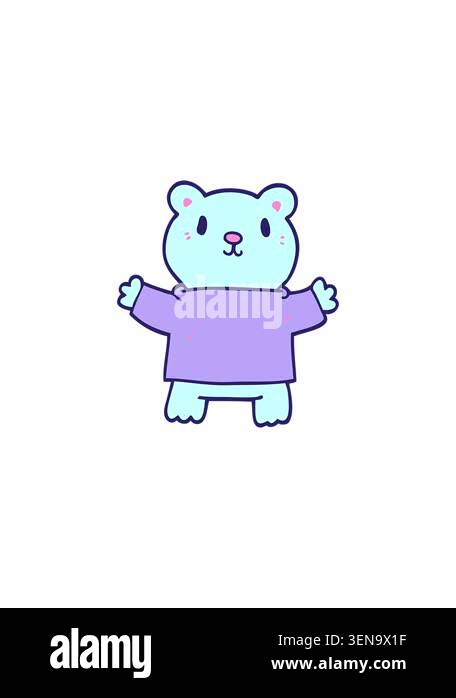 sales flash animation of cartoon doodle teddy bear Stock Video Footage ...