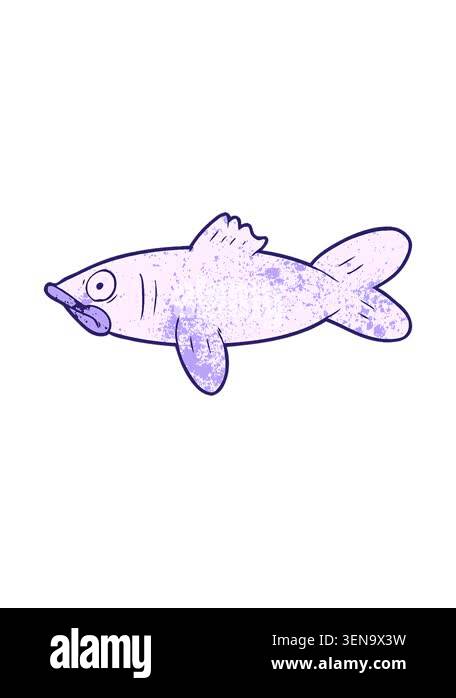 shaking motion animation of a cartoon fish Stock Video Footage - Alamy