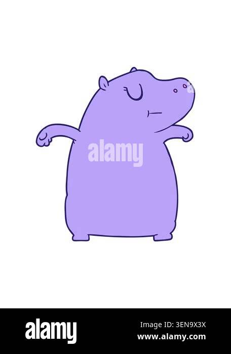 shivering motion animation of hippo Stock Video Footage - Alamy