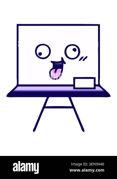 neon light effect animation of a gradient shaded cartoon of a white ...