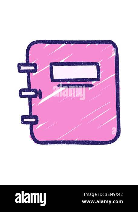 pressure popping animation of an Exercise Book Chalk Drawing Stock ...