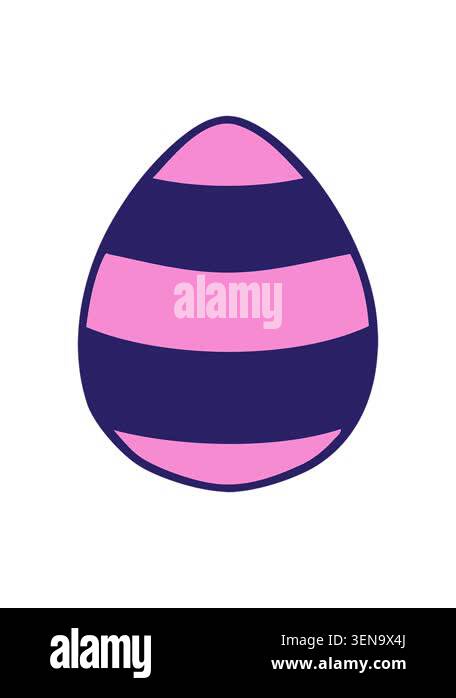 jiggle and pause animation of hand drawn fun cartoon easter egg Stock ...