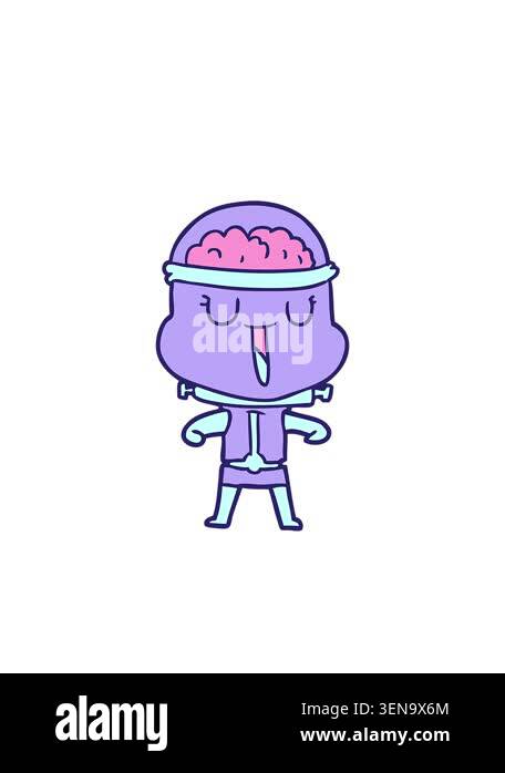 blinking radial lines animation of happy cartoon of a robot Stock Video ...