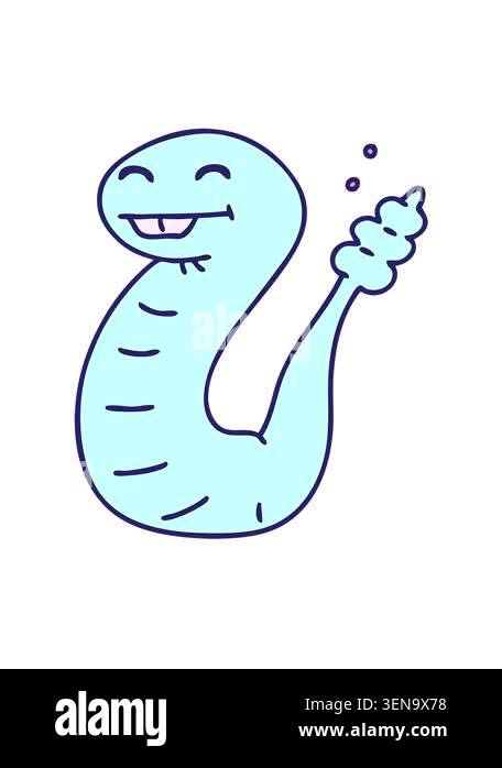 vibrating motion animation of cartoon of a happy snake Stock Video ...
