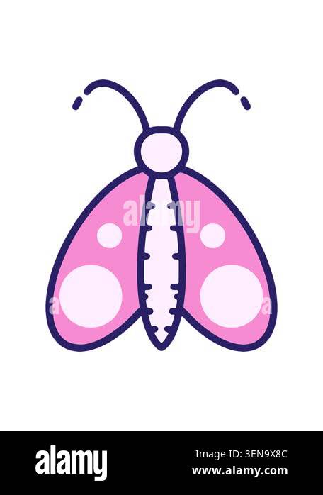 pressure popping animation of simple cute drawing of butterfly Stock ...
