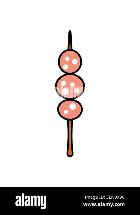 neon light effect animation of brazil churrasco skewer of meat Stock ...