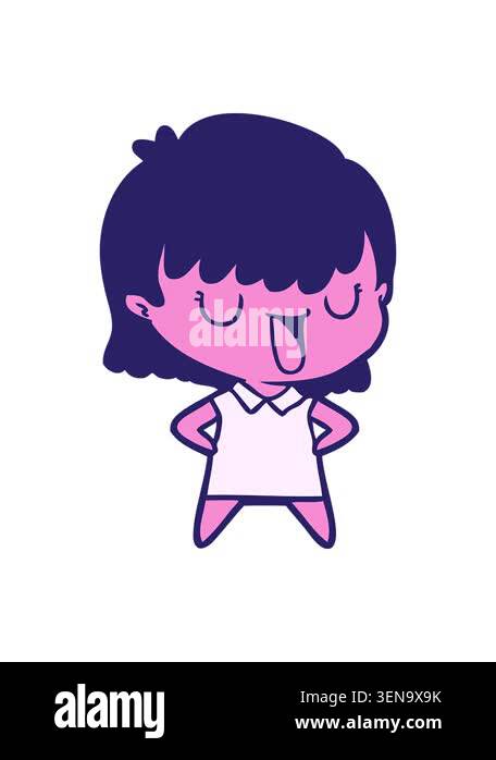 pressure popping animation of cartoon character woman illustration in ...