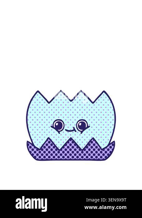 stretching up animation of comic book style cartoon of a water lilly ...