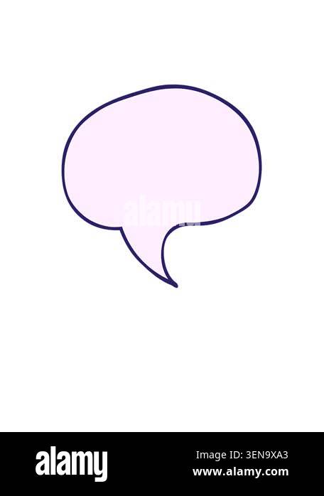 rise and float animation of cartoon doodle of speech bubble Stock Video ...
