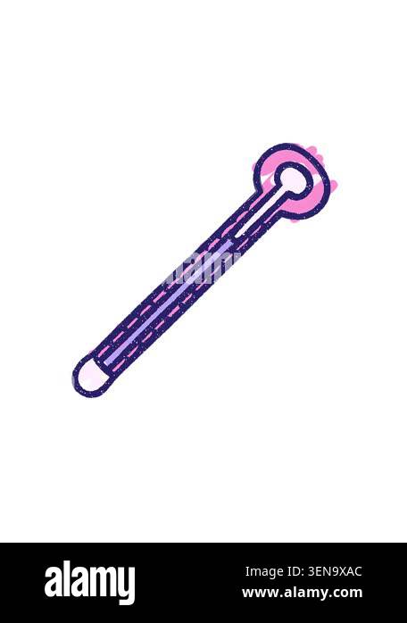 vibrating motion animation of Thermometer Chalk Drawing Stock Video ...
