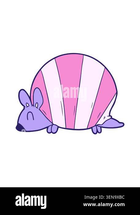 spinning motion animation of cartoon armadillo Stock Video Footage - Alamy