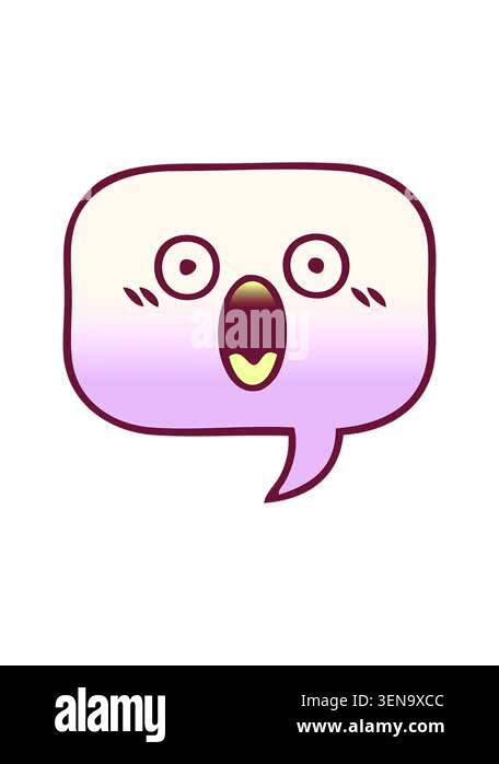 pressure popping animation of gradient shaded cartoon of a speech ...