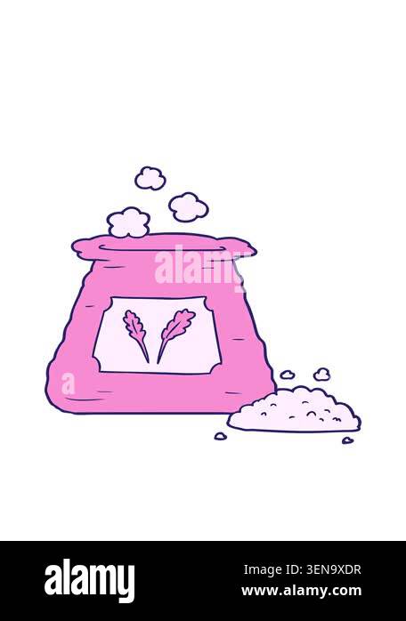 bobbing motion animation of cartoon bag of flour Stock Video Footage ...