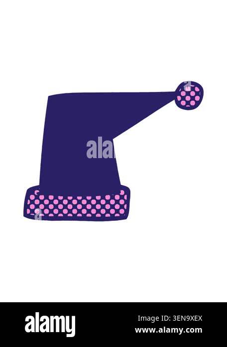 shivering motion animation of cartoon doodle elf hat Stock Video ...