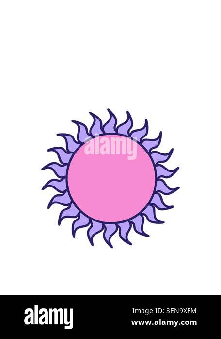 rise and float animation of classic tattoo sun Stock Video Footage - Alamy